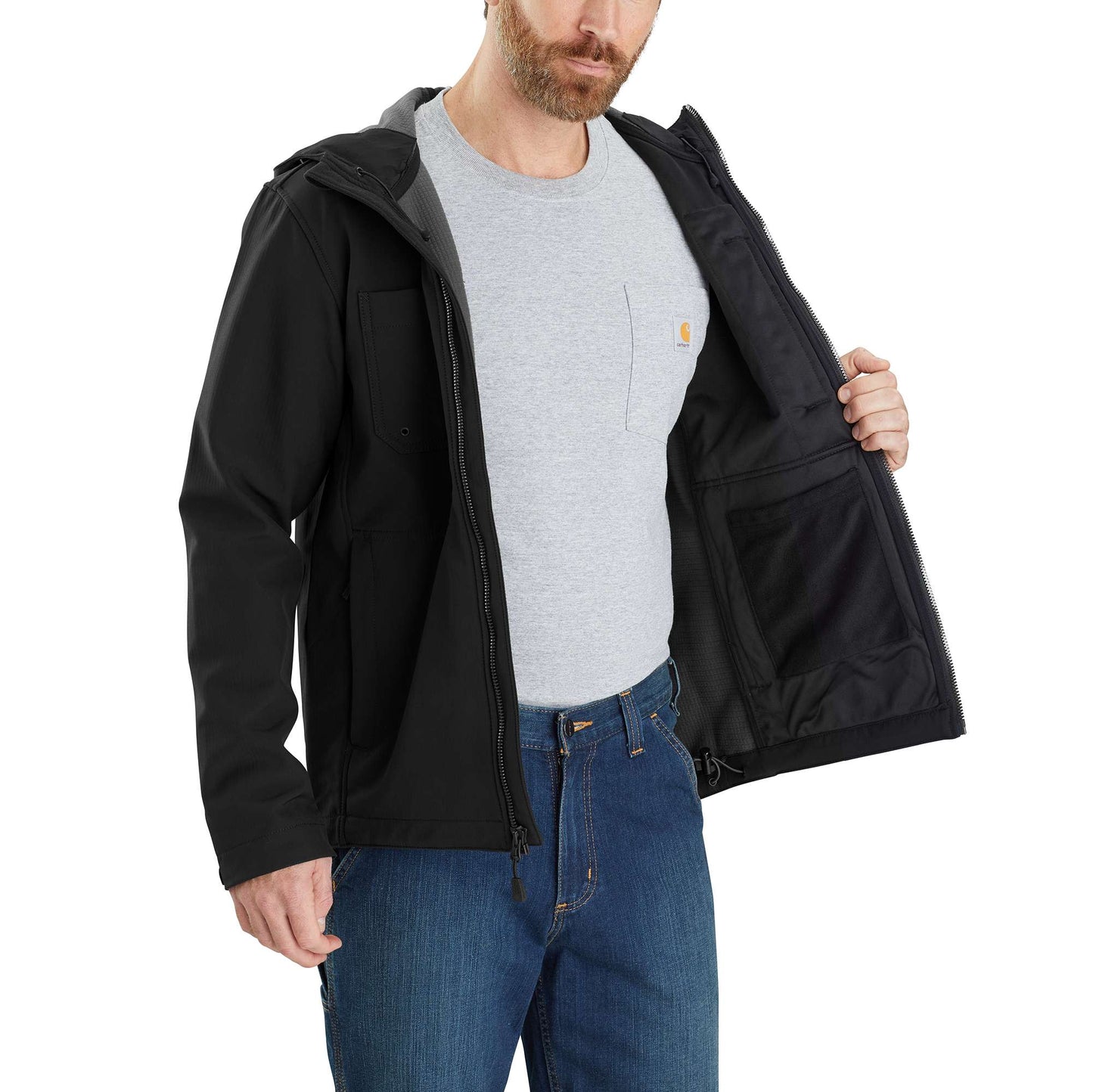 Rain Defender® Relaxed Fit Midweight Softshell Hooded Jacket | Carhartt ...